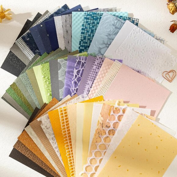 Art | New 5 Sheets Scrapbook Paper Textured Handmade Mesh Fabric ...